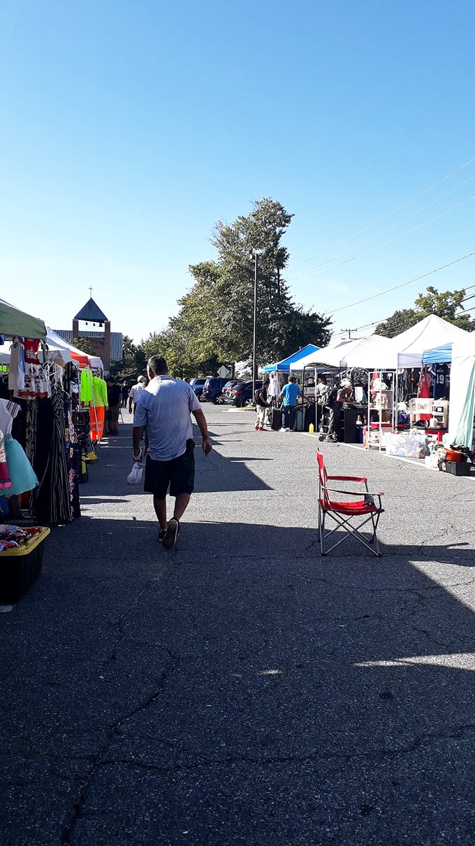 St. Mark's market proves church parking lots transform into retail therapy sessions every weekend. Hallelujah for great deals!
