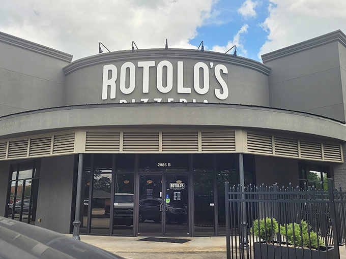 Rotolo's sleek, curved exterior suggests what awaits inside &ndash; pizza with architectural precision and flavor to match.