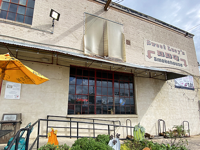 Sweet Lucy's Smokehouse: Industrial on the outside, soulful on the inside. The barbecue equivalent of Springsteen in a business suit.