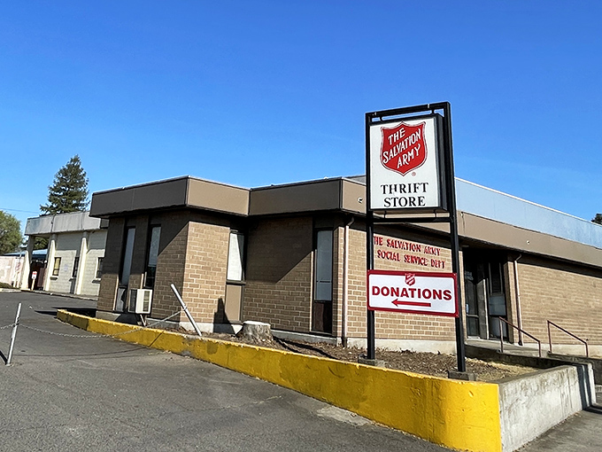 The Salvation Army's modest storefront belies the wonderland of possibilities waiting for eagle-eyed treasure hunters inside.