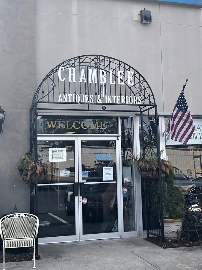 The front porch feeling - Chamblee's welcoming exterior invites you to sit a spell before diving into vintage paradise.