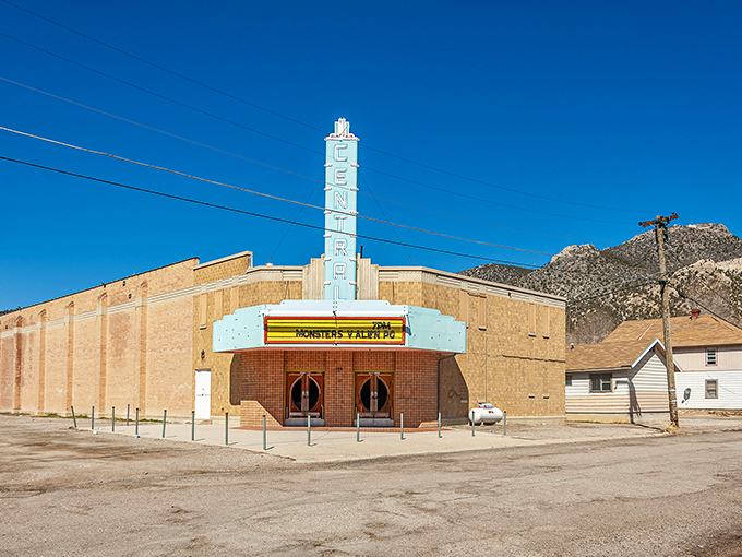 Ely: "Ely's Central Theater stands as an art deco exclamation point in this remote mountain town, its vertical sign a beacon of entertainment for generations."