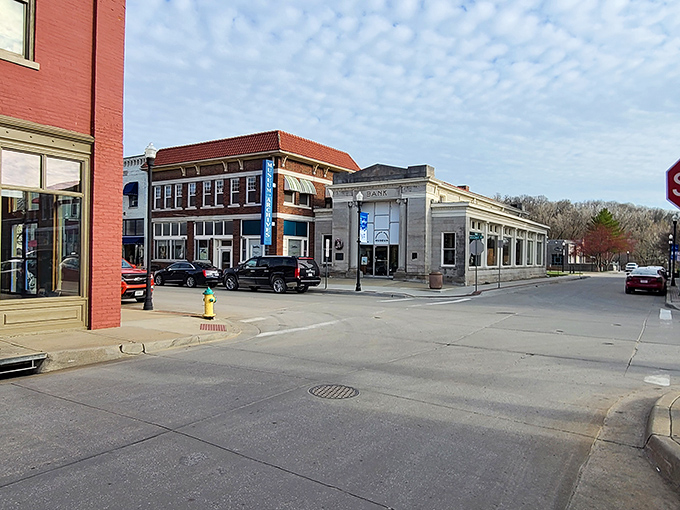 The Hall of Waters rises majestically against Missouri skies, a temple to the healing springs that put this town on the map.