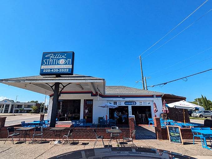This former gas station now fuels hungry patrons with po'boys that barely fit between the bread. 