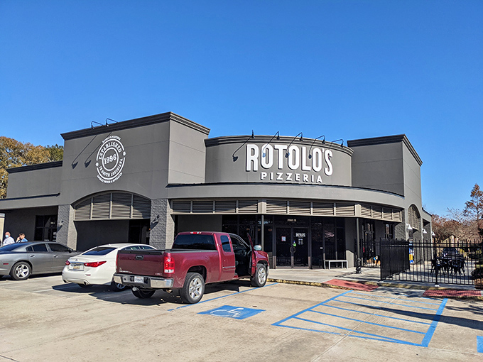 Modern design meets traditional pizza values &ndash; Rotolo's exterior is as carefully crafted as their signature pies.