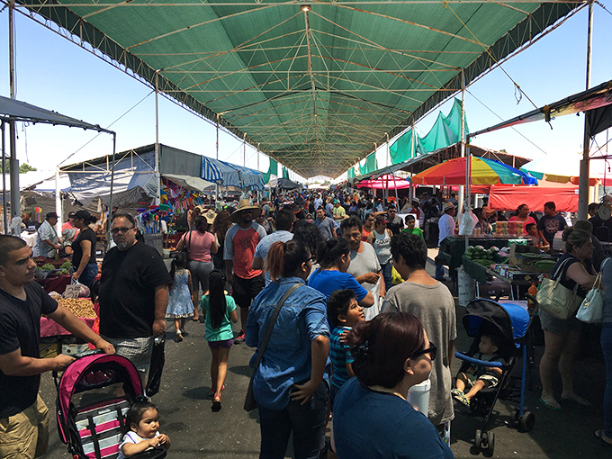 Where Central Valley families have hunted bargains for generations. Stockton's market is a community tradition disguised as shopping.