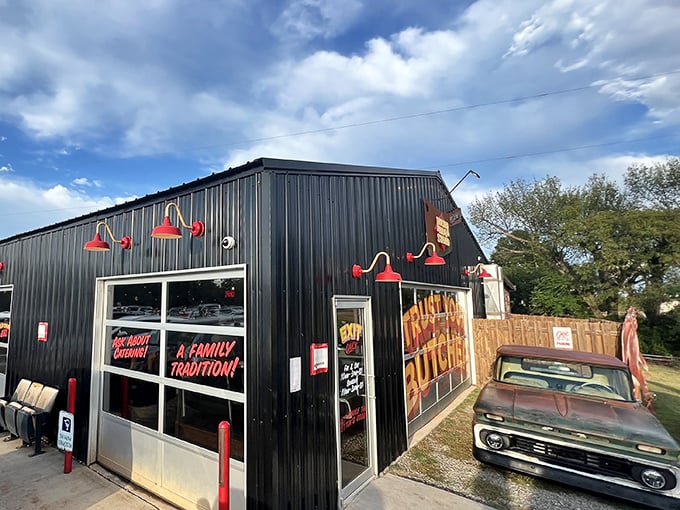 That black metal building is like a smoke-filled laboratory where barbecue scientists perfect the formula for happiness.