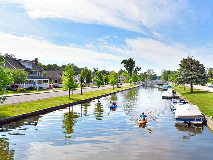 Winona Lake: Canal-side homes and perfect paddling conditions—proof that not all of Indiana's water features involve corn irrigation.