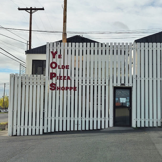 Those vertical white slats hide Hermiston's best-kept secret &ndash; proof that great pizza doesn't need fancy packaging.