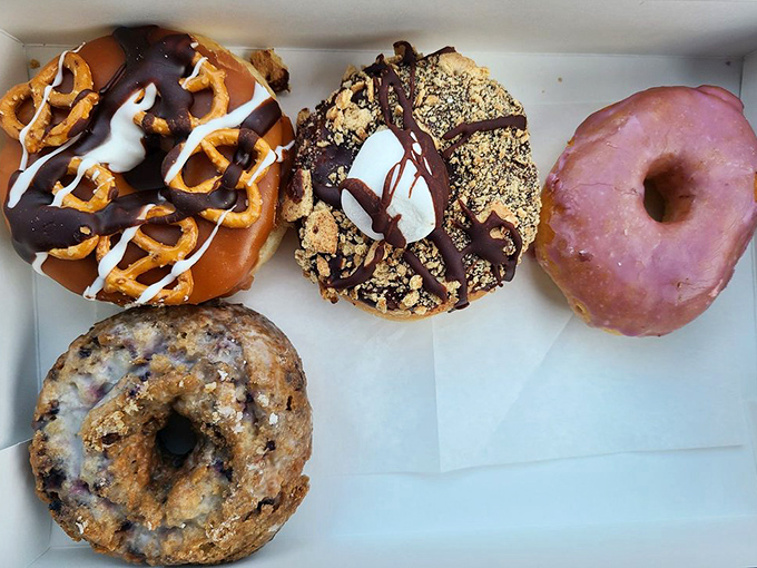The sweet-salty marriage of caramel and pretzel atop that perfect golden donut proves that opposites really do attract&mdash;especially in pastry form.