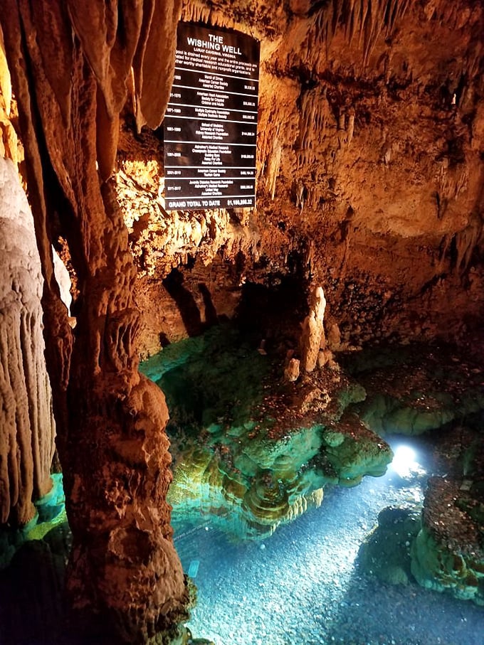 Inside Luray Caverns, the Wishing Well glows with otherworldly blue. Your loose change here buys more than a wish&mdash;it funds college scholarships, unlike that mall fountain back home.