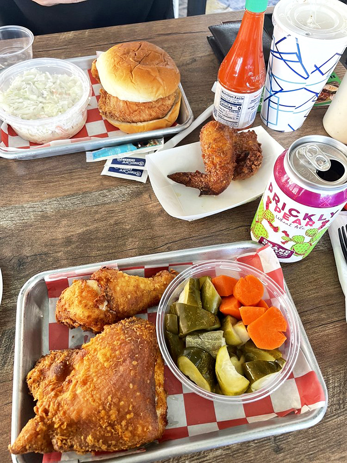 A feast fit for desert explorers – chicken, pickles, and veggies create the perfect fuel for your next Arizona adventure.