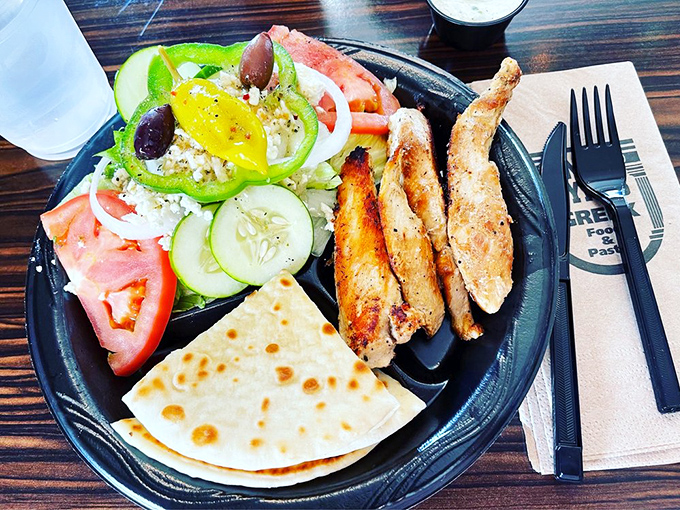 Grilled chicken so perfectly seasoned, you'd swear it spent its formative years studying abroad in Athens.