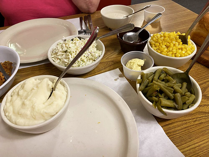 Mashed potatoes so creamy they should require a warning label: "May cause involuntary sighs of contentment and requests for seconds."