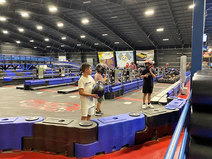 The front desk: where dreams are processed and waivers are signed. The gateway between ordinary life and rubber-burning adventure.