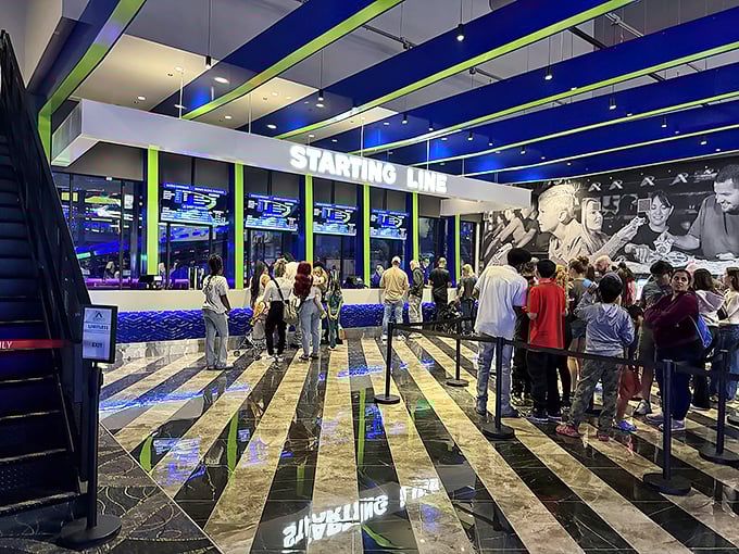 The starting line gleams with anticipation as racers queue up, each convinced they're about to discover their hidden Formula 1 talent.