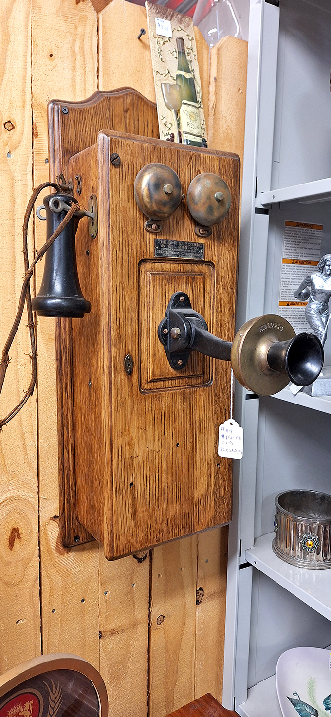 Before smartphones, this wooden wall telephone connected Americans. If it could talk, imagine the party-line gossip it would share!
