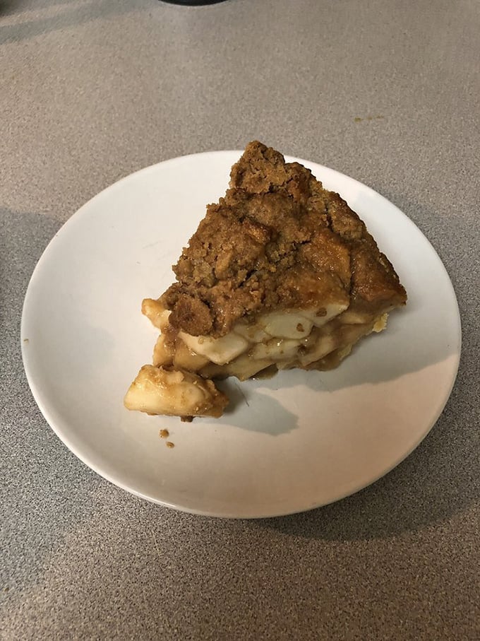 This slice of Apple Crumb pie isn't just leaving the plate&mdash;it's leaving behind all your preconceived notions about what apple pie can be.
