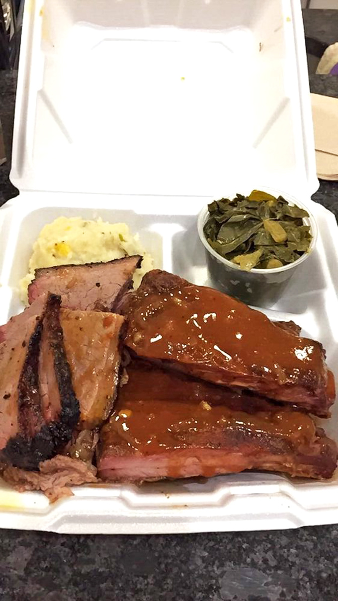 Brisket so tender it surrenders at the mere suggestion of your fork. The pink smoke ring is nature's way of saying "you're welcome."