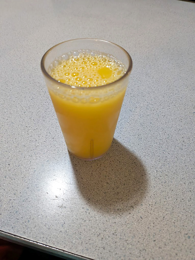 Orange juice so fresh you'll wonder if someone's squeezing oranges in the back. Florida's liquid sunshine, served in a glass that's seen decades of thirsty customers.