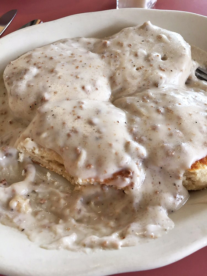 Biscuits and gravy: the breakfast equivalent of a warm hug from your grandmother, if your grandmother were a culinary genius.