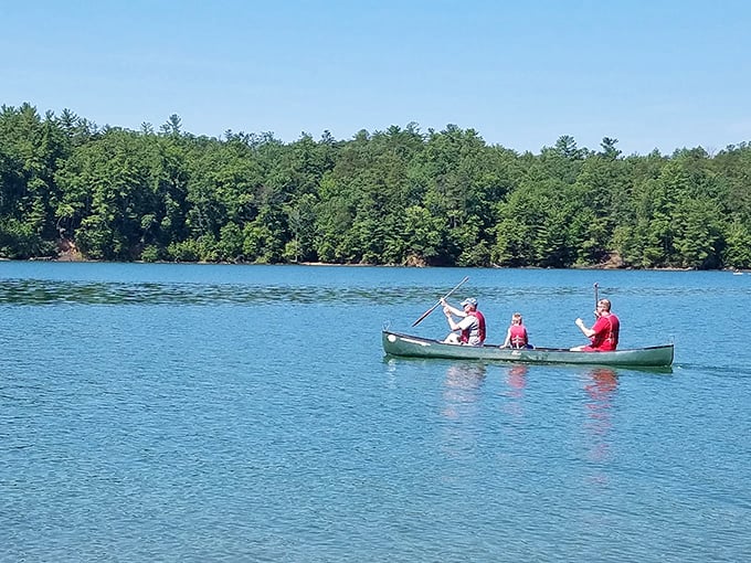 Three paddlers discover that a canoe might just be the perfect vehicle for social connection&mdash;no Wi-Fi required.