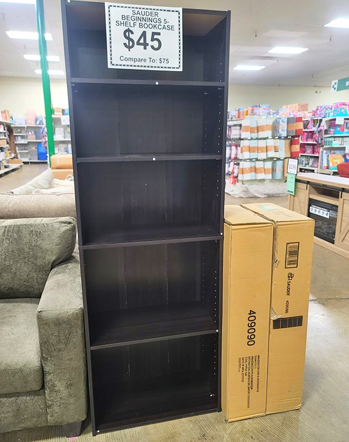 Bookshelves: where your literary ambitions meet your budget reality. At $45 versus $75, your books finally get the home they deserve.