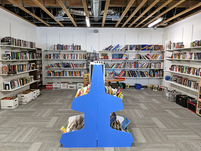 The book section rivals small libraries, with that irreplaceable scent of paper and possibility filling every corner.