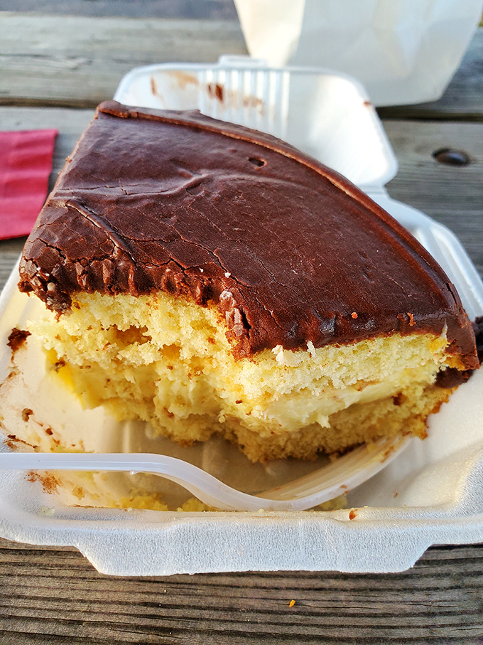 This Boston Cream Pie isn't playing around&mdash;with chocolate ganache this glossy, Paul Hollywood would finally offer a handshake without hesitation.