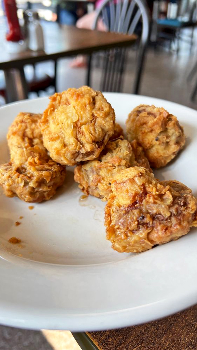 These aren't just fried mushrooms&mdash;they're golden orbs of happiness that crunch dramatically before surrendering to their tender centers.