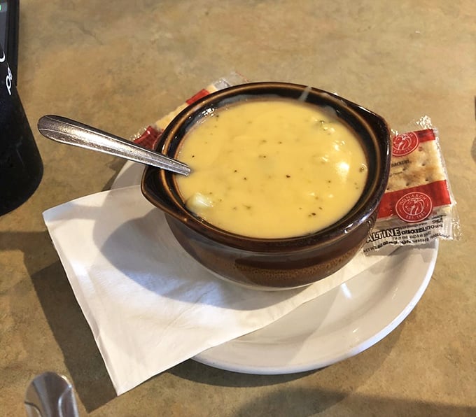 Broccoli cheese soup that makes eating vegetables feel like cheating on your diet&mdash;thick, rich, and unapologetically comforting.