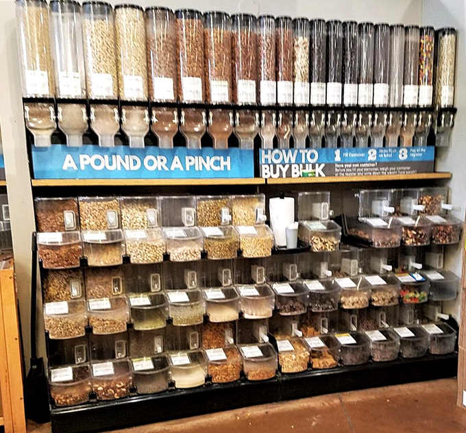The bulk section: where you can buy exactly how much quinoa your recipe calls for, or enough granola to survive the apocalypse.