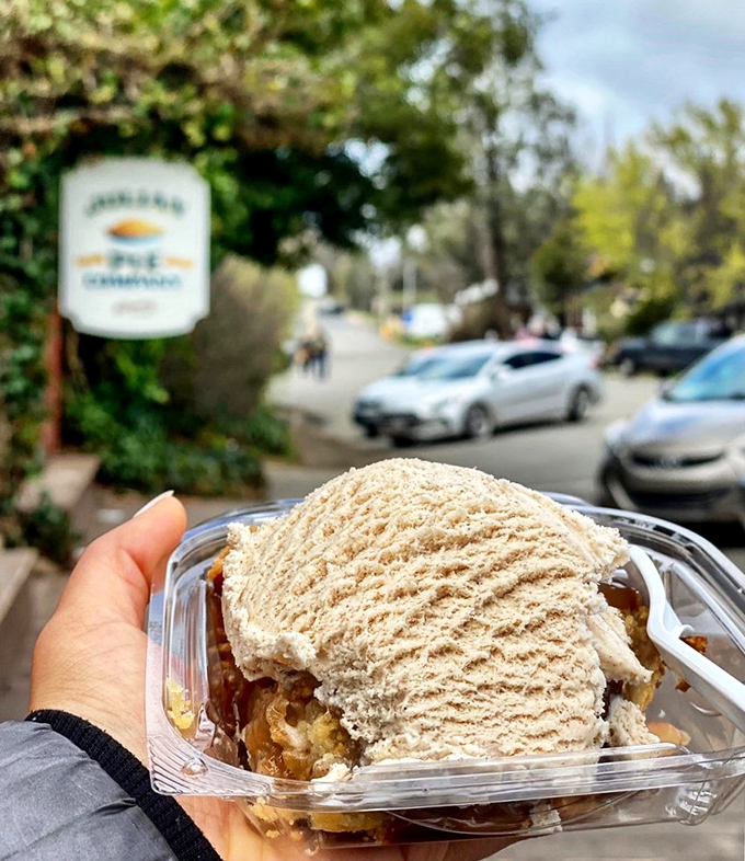 Pie &agrave; la mode: where hot meets cold in a dance as old as time. The ice cream melts just slowly enough to create magic.