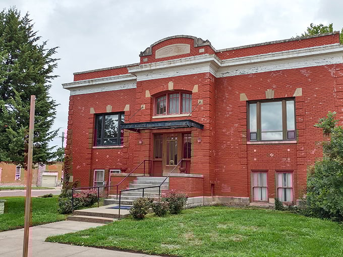 This isn't just any library&mdash;it's a Carnegie. The red brick beauty reminds us when philanthropists built temples to knowledge instead of spaceships.