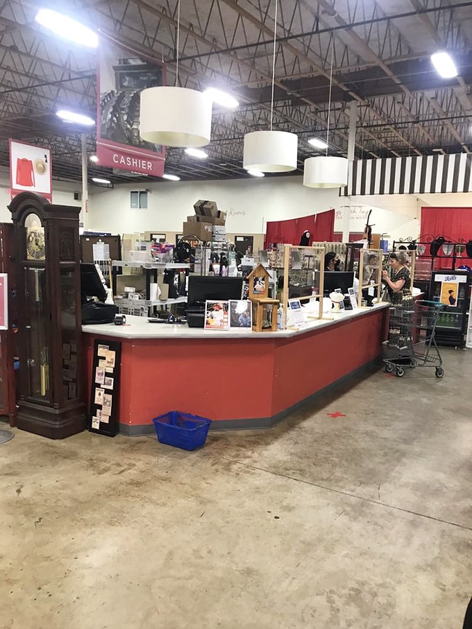 The command center of thrift operations&mdash;where treasures are tallied and the thrill of scoring a bargain is sealed with receipt paper.