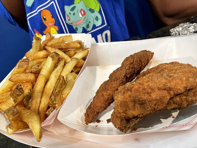 Chicken tenders that actually taste like chicken&mdash;a revolutionary concept that Charm City executes with crispy, juicy perfection.