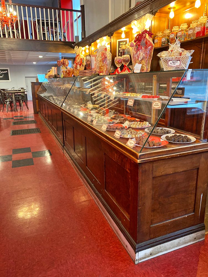 The chocolate section could convert even the most dedicated dieter &ndash; each piece silently promising "I'm worth every calorie" from behind the pristine glass.