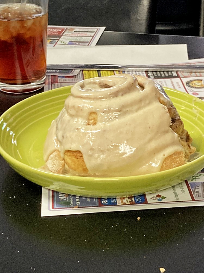 This cinnamon roll isn't dessert, it's therapy&mdash;a spiral of warm, gooey comfort topped with icing that knows exactly what you need.