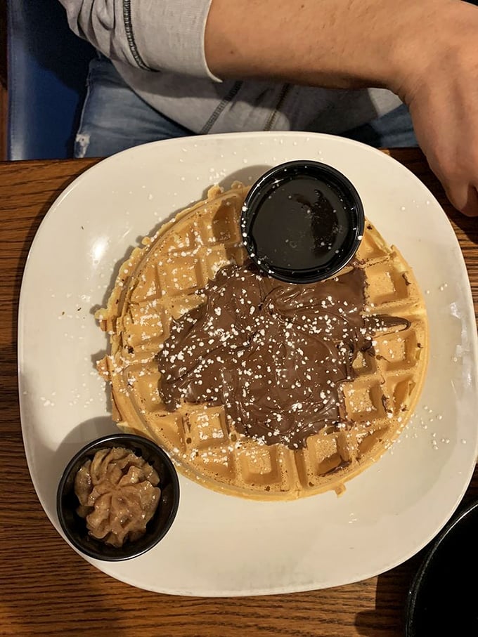 9. classic waffle with nutella