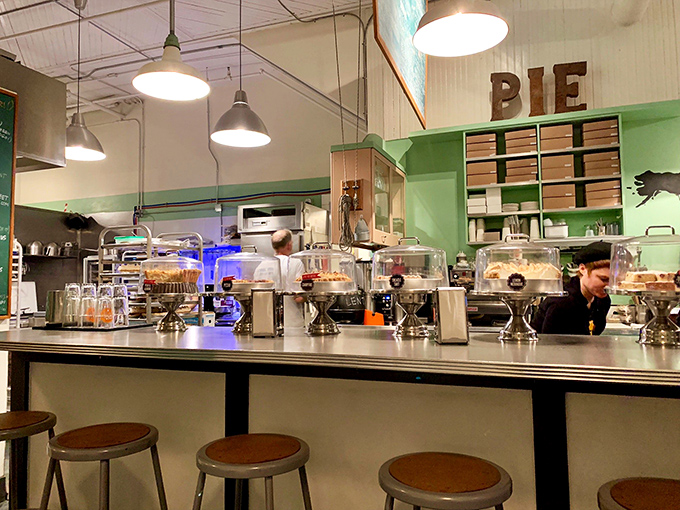 Counter culture at its finest. These stools have witnessed countless first bites, food epiphanies, and the silent nods of pie appreciation.