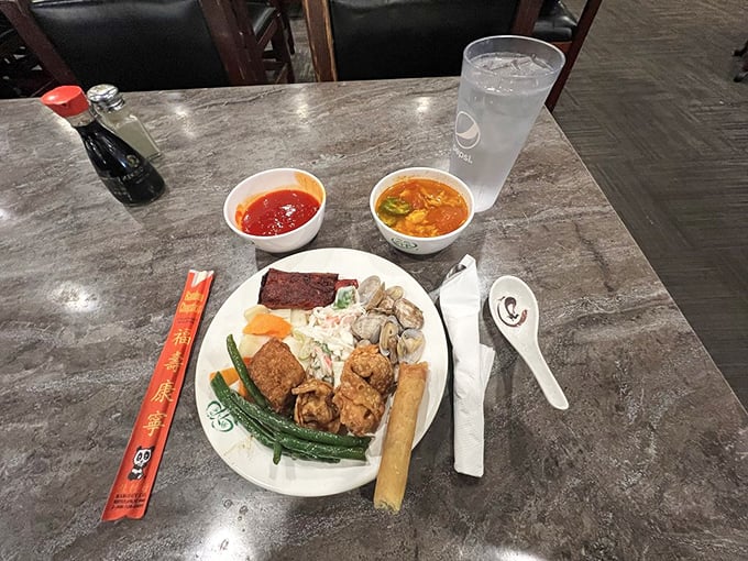 This seafood soup is playing the long game&mdash;delicate broth, tender morsels, and enough umami to make you contemplate drinking what's left when no one's looking.