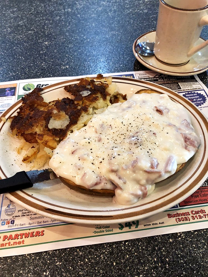 Creamed chipped beef: the comfort food that survived generations for good reason. This gravy-blanketed breakfast could power you through building a house or just a tough Monday.