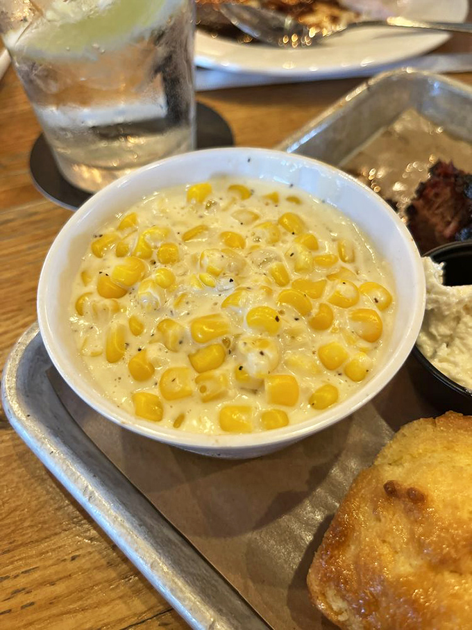 Creamed corn that makes you question why anyone would eat the canned stuff&mdash;sweet kernels swimming in a dairy pool of pure comfort.