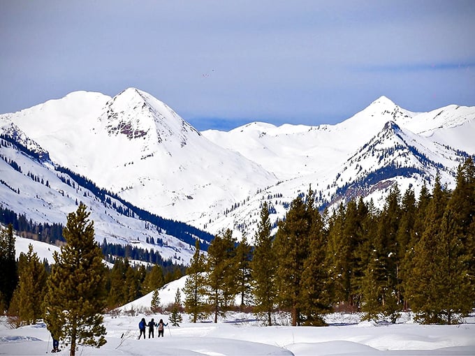 Cross-country skiers find their heaven here. The pristine white landscape invites you to glide through a winter wonderland.
