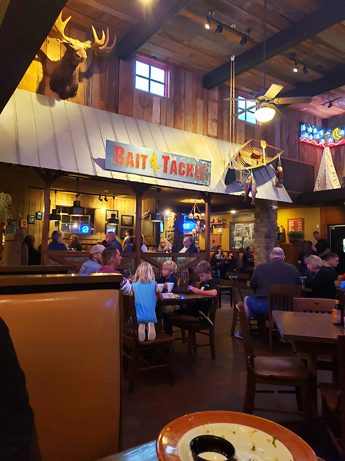 The "Bait & Tackle" sign isn't ironic&mdash;it's a reminder that your steak had humble beginnings before its glorious finale on your plate.