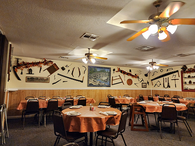 The dining room feels like a community gathering spot where memories are made between bites of legendary chicken.