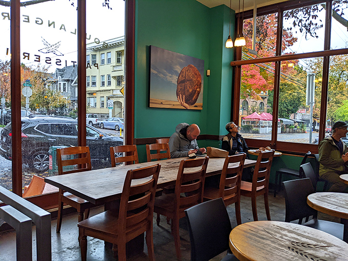 The dining area feels like your coolest friend's kitchen&mdash;if that friend happened to be a world-class baker. Sunlight streams through windows, illuminating pastry-fueled happiness. 
