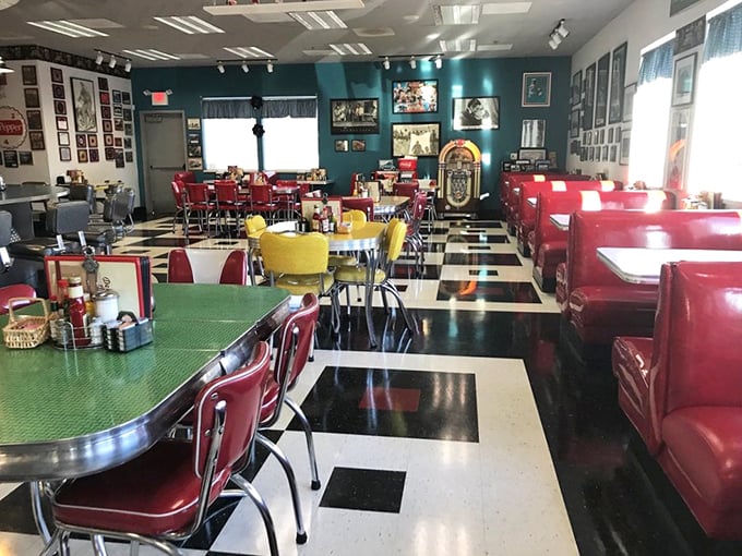 Every inch of wall space tells a story, while the jukebox stands ready to provide the soundtrack to your pancake-induced happiness. 