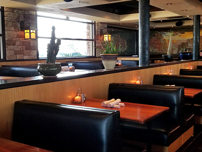 Cozy booths invite intimate conversations, while ambient lighting makes everyone look like they've just returned from vacation&mdash;relaxed and radiant.