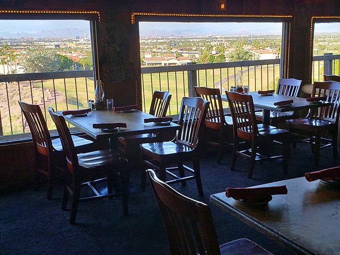 Window seats at Rustler's Rooste offer Phoenix panoramas that make you forget you're supposed to be looking at your food instead of the view.